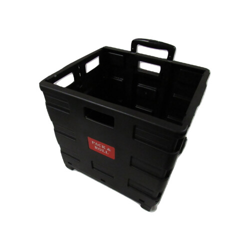 Folding Car Boot Trolley on Wheels (Collapsible Wheeled Grocery Cart ...