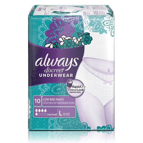 Always Discreet Sensitive Bladder Incontinence Pants Underwear Large ...