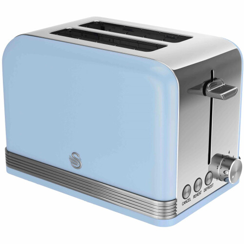 Swan 2 Slice Retro Blue Toaster on OnBuy