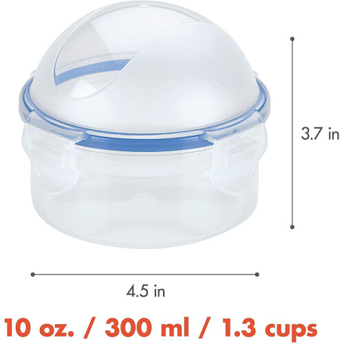 300ml Onion Dome Fridge Storage - Lock Food Containers Round Plastic ...