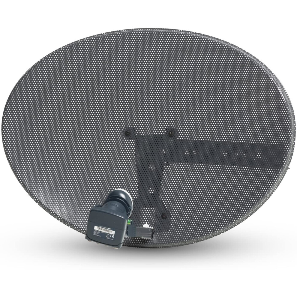 (5 Meter, Twin Black) Satellite Dish Kit for SKY/Freesat/Astra/Polsat ...
