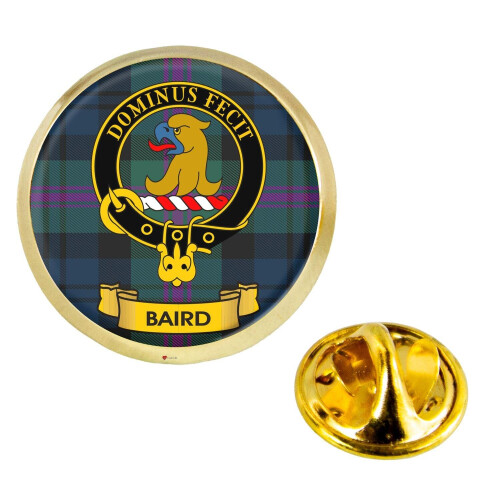 Lapel Pin Badge Baird Scottish Clan Crest Brass Finish Scottish Made on ...
