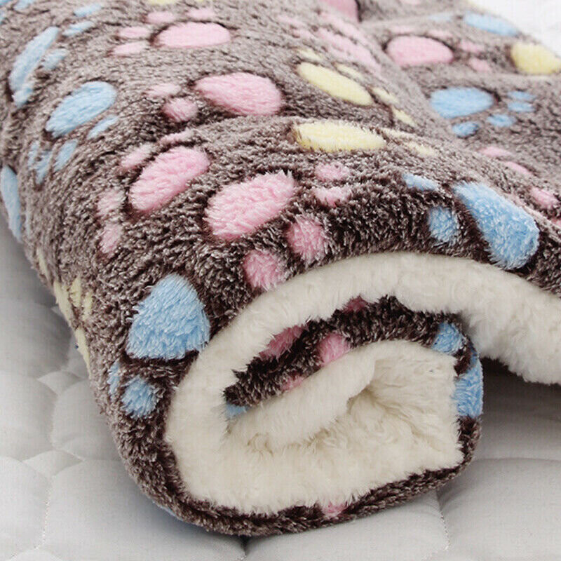 (MultiColour Footprint, 79*60cm) hot! Pet Cat Puppy Dog Soft Fluffy ...
