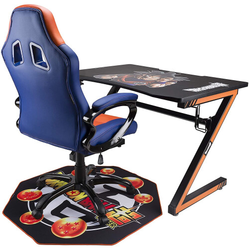 Dragon Ball Z Gaming Chair Bucket Seat Orange & Blue DBZ PU Leather on ...