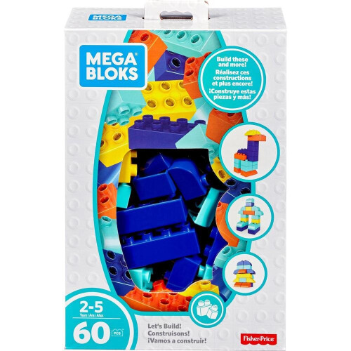 Mega Bloks Let's Build Building Blocks Set 60 Piece on OnBuy