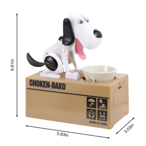 Choken Bako Coin Eating Dog Piggy Bank Hot Kids Gift Saving Money Box ...