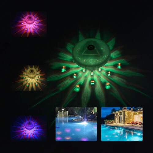 Sensory Colorful Floating LED Light Underwater Lazy Spa Light Hot Tub ...