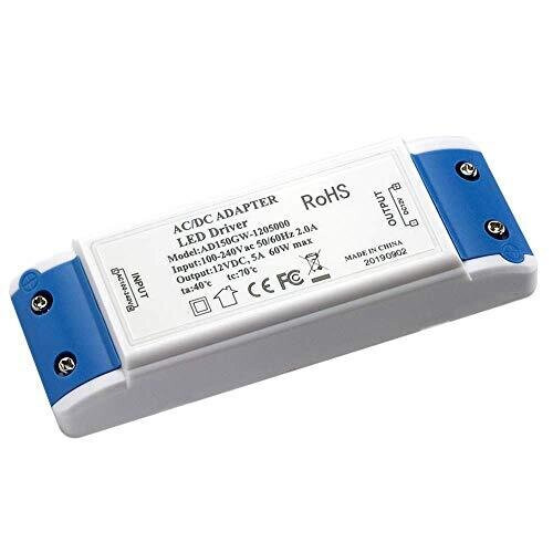 LED Transformer 60W LED Power Supply Driver Transformer Adapter 12V DC ...