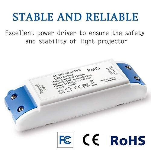 LED Transformer 60W LED Power Supply Driver Transformer Adapter 12V DC ...