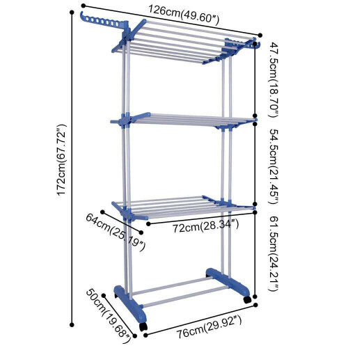 XL Foldable Three-Tier Clothes Airer on OnBuy
