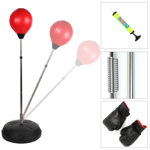 Adult Boxing Set Bag Ball Mitts Gloves Kit Free Standing Punch Boxing ...