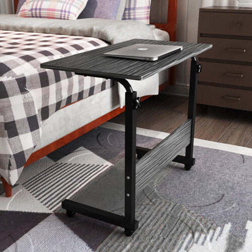 (Black) Portable Laptop Table Trolley Computer Adjustable on OnBuy