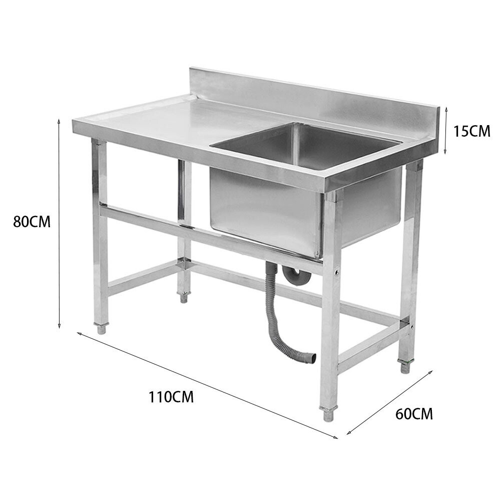 Domestic Commercial Stainless Steel Kitchen Sink with Platform on OnBuy