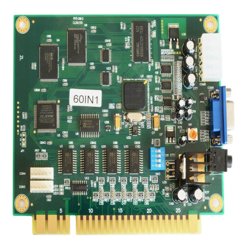 Classic 60-in-1 Vertical Multi Arcade Game JAMMA PCB Board CGA/VGA ...
