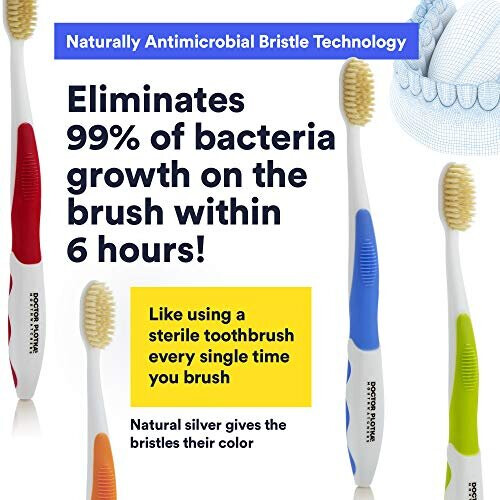 MOUTHWATCHERS Spazzolino Manuale con Setole Extra Morbide e Flossing ...
