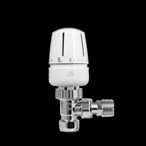 Center 15mm Angled TRV Thermostatic Radiator Valve Pack on OnBuy