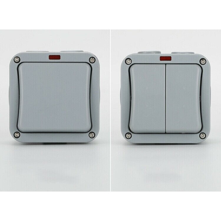 Outdoor Light Switch 1 Gang Waterproof IP65 Garden Weatherproof on OnBuy