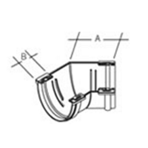 Marley Deepflow RAD20 Gutter 45 / 135 Degree Corner Angle Grey on OnBuy