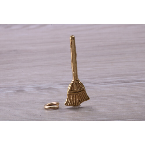 9ct Gold Witches Broomstick Charm on OnBuy