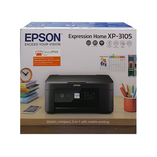 Epson Expression Home XP-3105 Wireless 3-in-1 Inkjet Printer With Ink ...