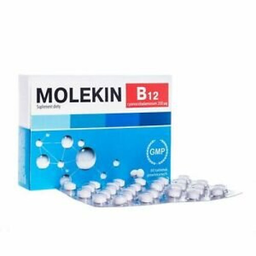 Molekin B12, 60 tabletek, Vitamin B12 , uklad nerwowy i odpornosciowy ...