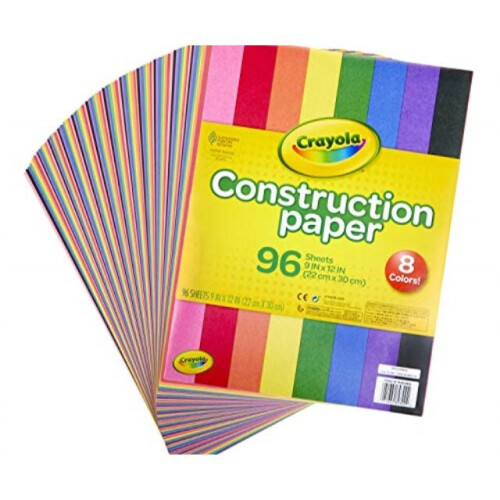 Crayola Construction Paper 9" x 12" Pad 8 Classic Colors (96 Sheets ...