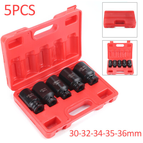 5pcs 12 Point Hub Nut Socket Set 1/2" Drive Professional Impact Socket ...