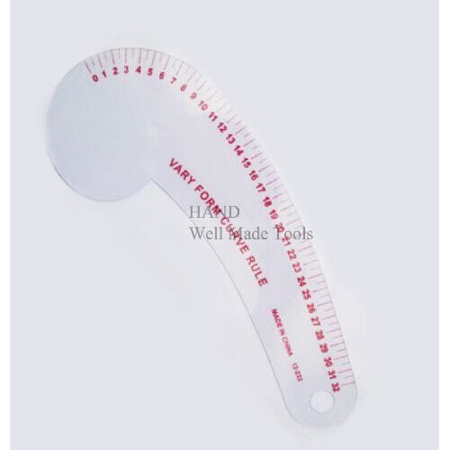 HAND Vary Form Curve Ruler NO.12-232, Flexible, 32cm Outer Curve ...