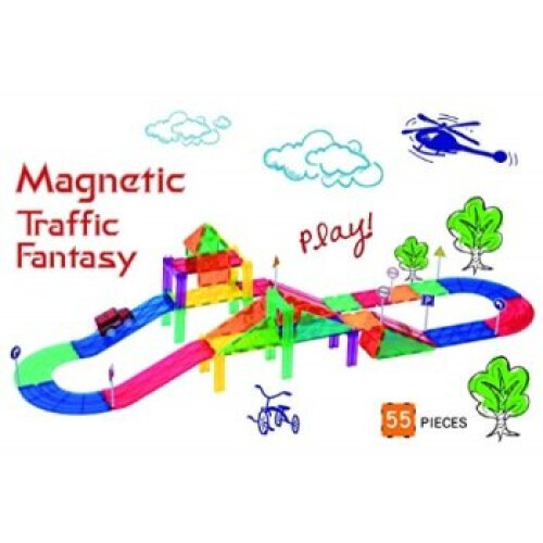 Mag-Genius Ultimate Racing 55 Piece Magnet Racing Set Includes 8 Bonus ...