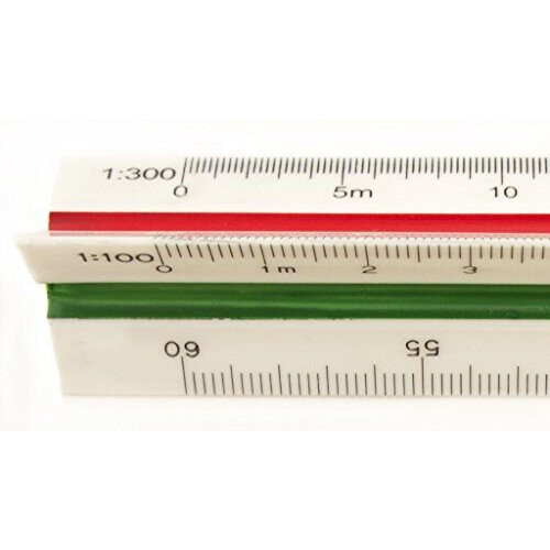 HAND H0910 Professional Metric Triangular Ratio Scale Ruler 30 cm - 1: ...