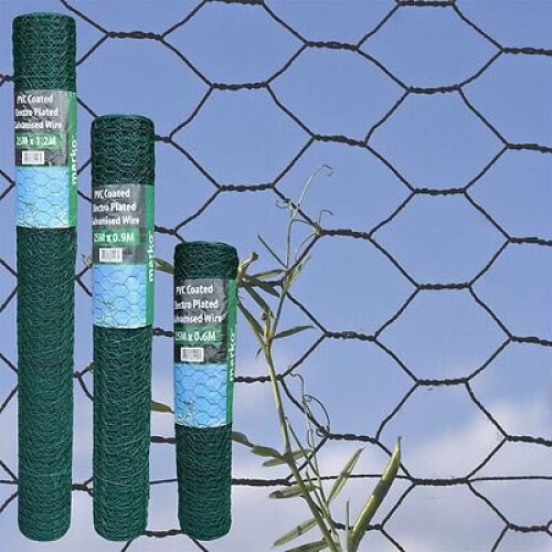 (Coated Wire 0.6M x 50M x 50mm) Welded Galvanised PVC Plastic Coated ...