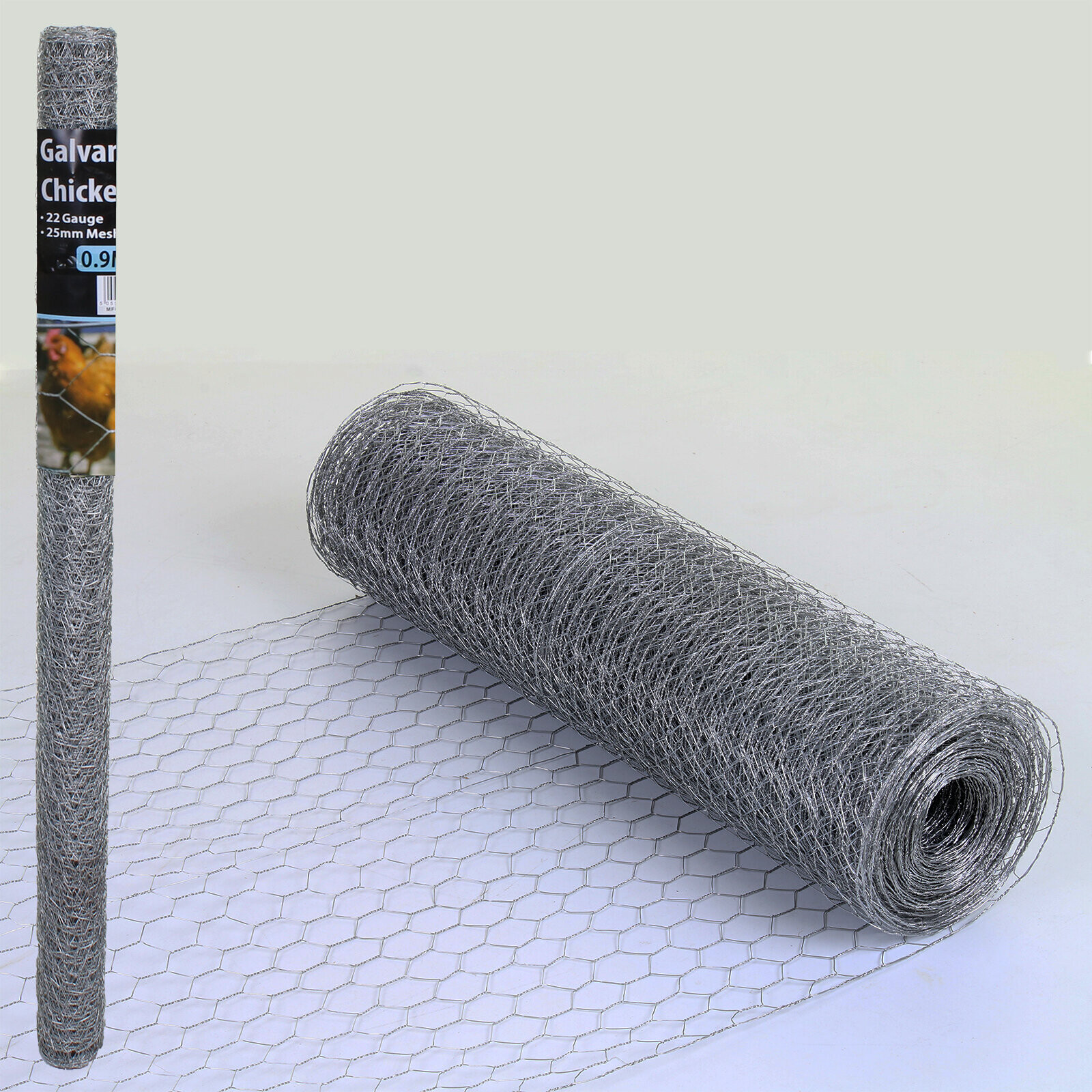 (Chicken Wire 0.9M x 5M x 25mm) Welded Galvanised PVC Plastic Coated ...