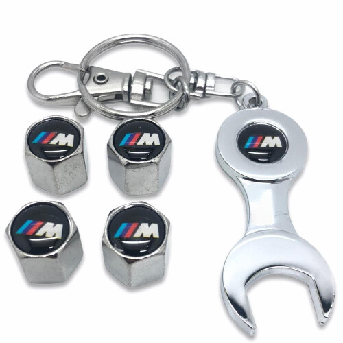Set Of 4 Chrome Anti-Theft Car Tyre Air Dust Valve Stem Cap With ...