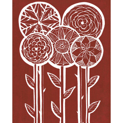 Amanda Colville (Five Flowers 40 x 50 x 4cm Canvas Print on OnBuy