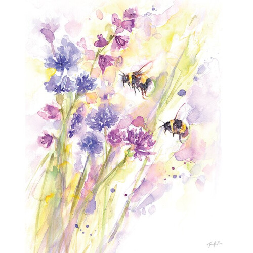 Jennifer Rose (Bees & Wildflowers) 40 x 50 x 4cm Canvas Print on OnBuy