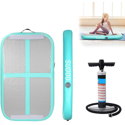 (Gymnastics Mat-Green (1M)) Inflatable Air Barrel Roller Gymnastics ...