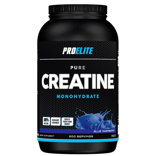 (Blue Raspberry, 1 Kg) Pro Elite Pure Creatine Monodydrate Powder 1Kg ...