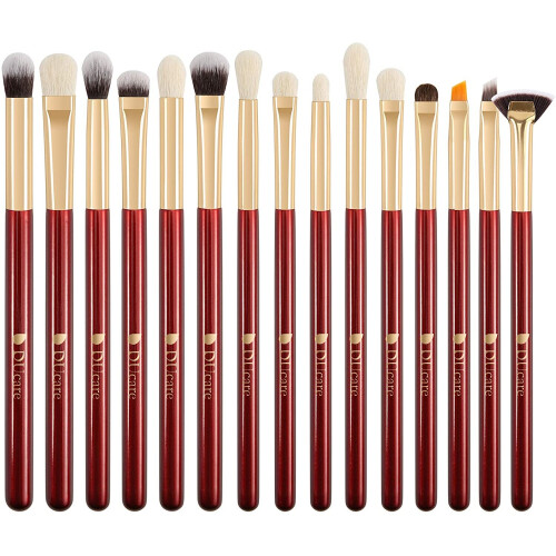 DUcare Eye Makeup Brushes 15pcs Red Eyeshadow Makeup Brushes Set with ... DUcare Eye Makeup Brushes 15pcs Red Eyeshadow Makeup Brushes Set with ...