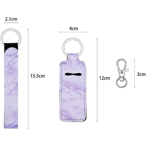 5/10 Pairs Vibrant Chapstick Holder Keychains, Neoprene Lipstick Holder ...