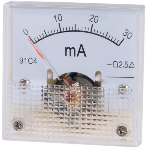 sourcingmap Analog Current Panel Meter DC 0-30mA 91C4 Ammeter for ...