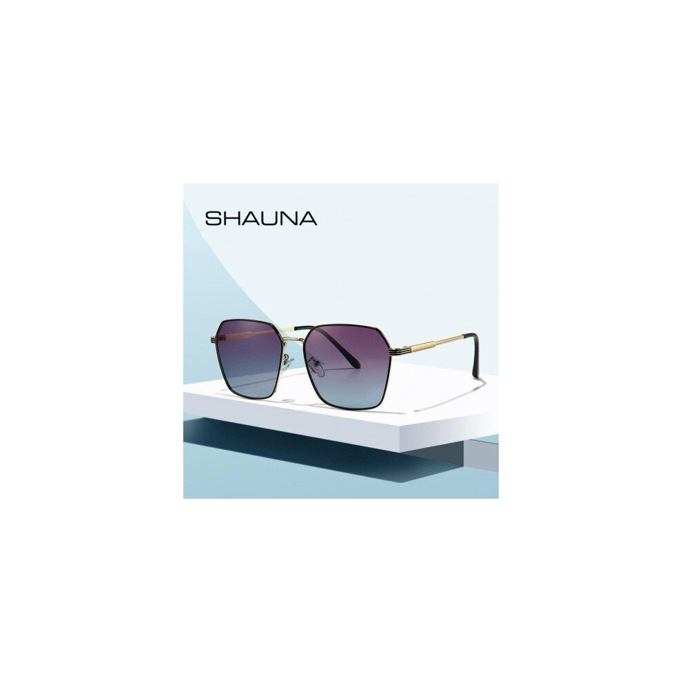 SHAUNA Men Women Fashion Polarized Oversized Square Sunglasses Metal ...