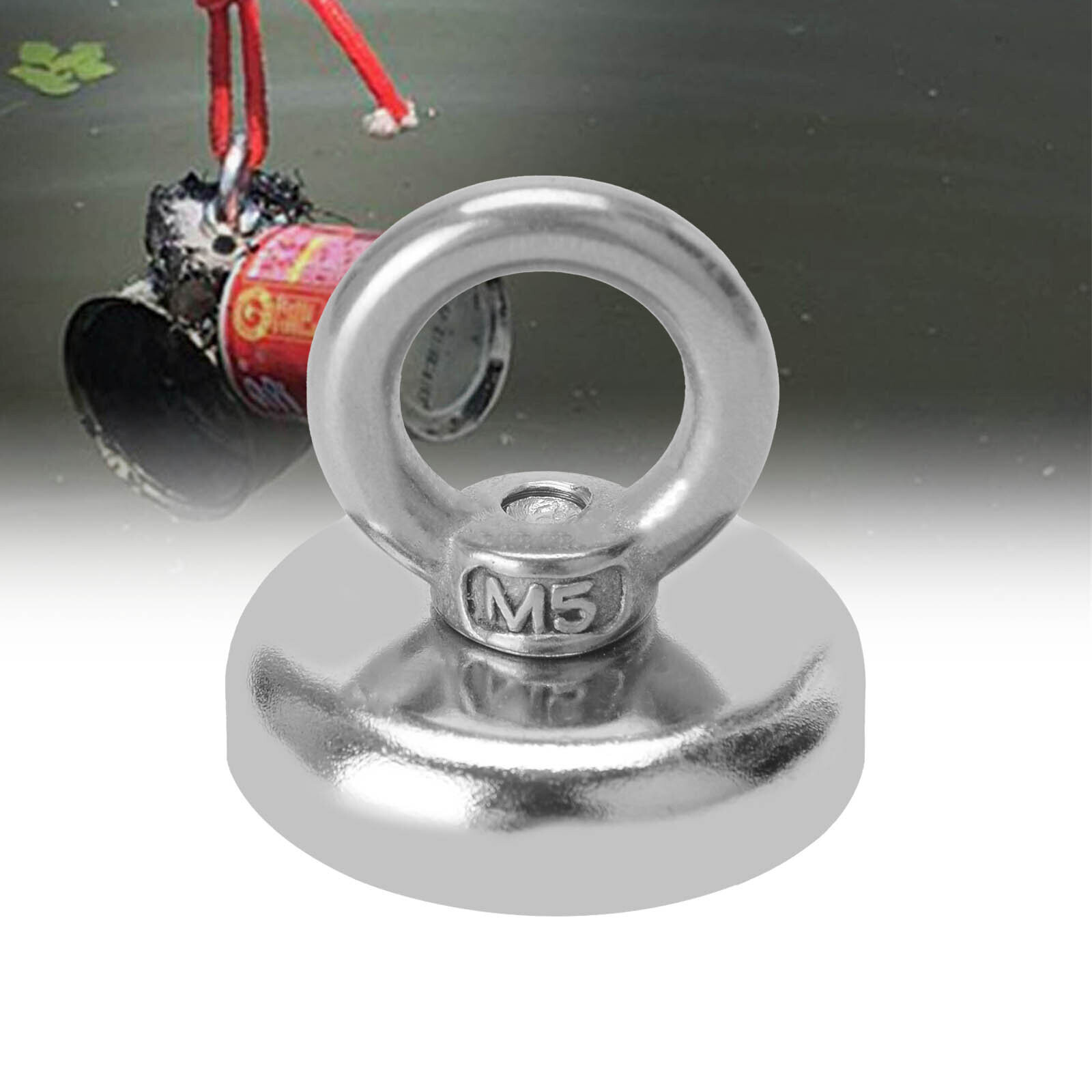 28kg Recovery Magnet Strong Fishing Metal Detector with 10 Metre Rope ...