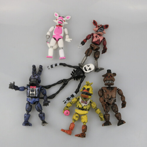 Five Nights at Freddys Nightmare Set of 6 Action Figures Gift Collectible DIY on OnBuy