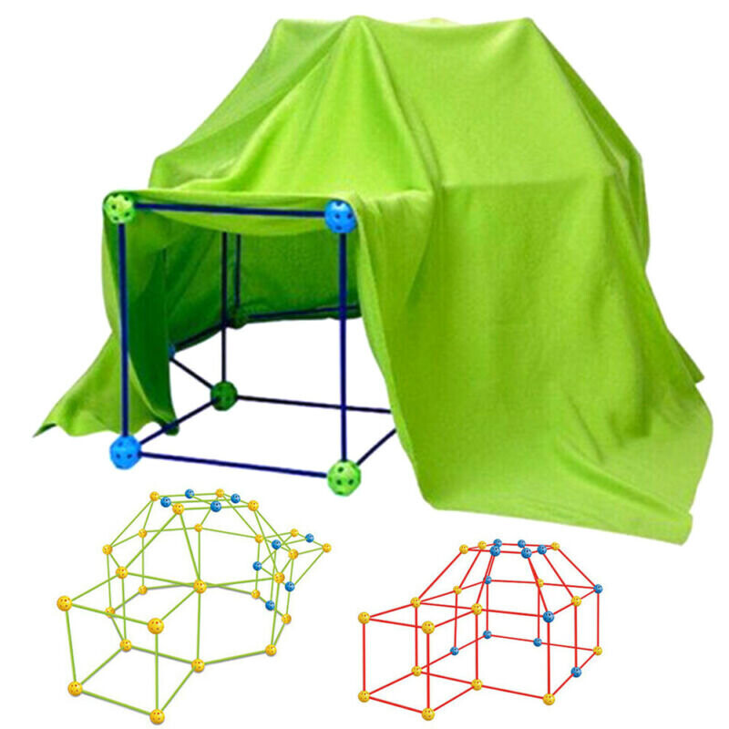 87 Pcs Build Your Own Den Set Kit Children Kids DIY Tent Funny Present ...