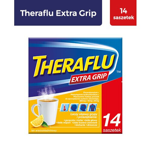 Theraflu ExtraGrip, 14 sachets Sore Throat Cold & Flu on OnBuy