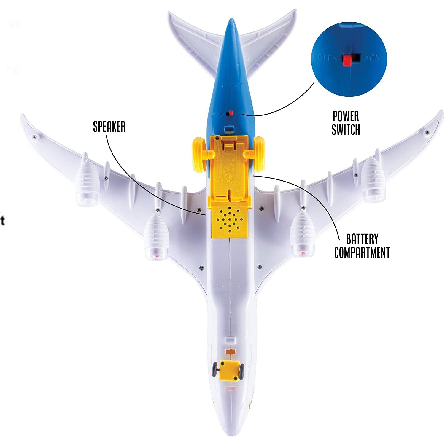 Top Race A380 Airplane Toy For Kids - Bump and Go - Big Plane Toy Model ...