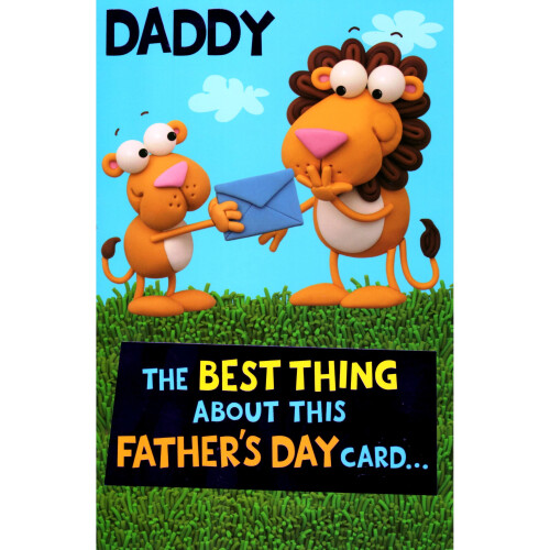 Cute Best Daddy Lion Father's Day Card Father Dad Crackers Greeting ...