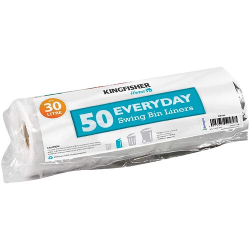 Kingfisher BB50S 30 Litre Everyday Swing Dustbin Bin Bag Liners on OnBuy