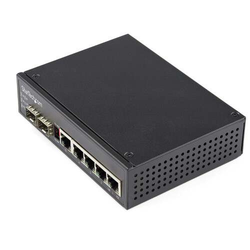 Industrial 5 Port Gigabit Ethernet Switch 5 PoE RJ45 +2 SFP Slots 30W ...