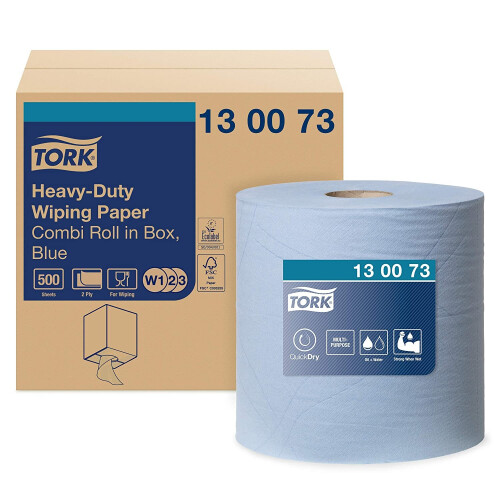 Tork 130073 Heavy-Duty Wiping Paper / 2 Ply Absorbent Paper Roll ...